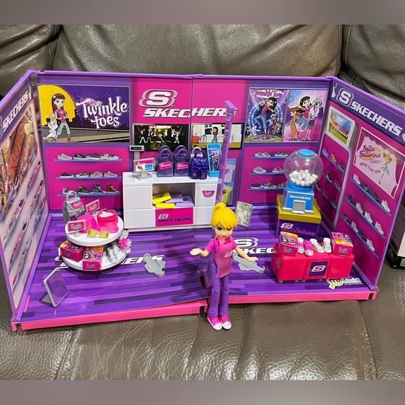 Skechers | Toys | Skechers Twinkle Toes Shoe Store Set Pink And Purple ...